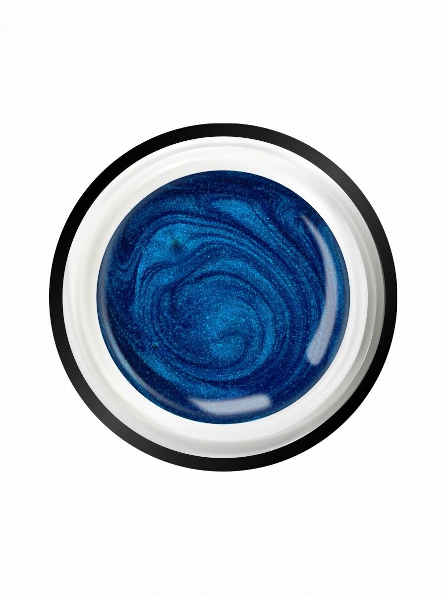 Nail Club Гель-краска с шиммером и с липким слоем GO-84 Electric Blue