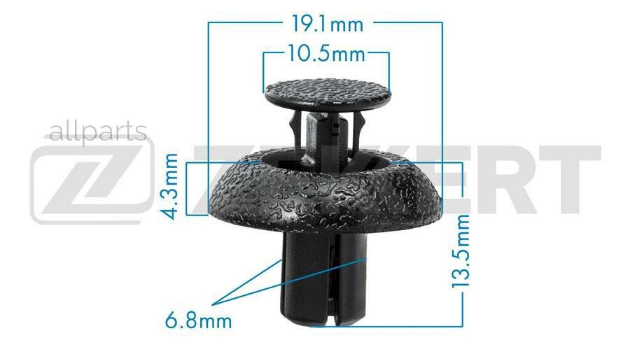 ZEKKERT BE-1752 Клипса крепёжная Toyota (миним. кол-во заказа 10 шт)