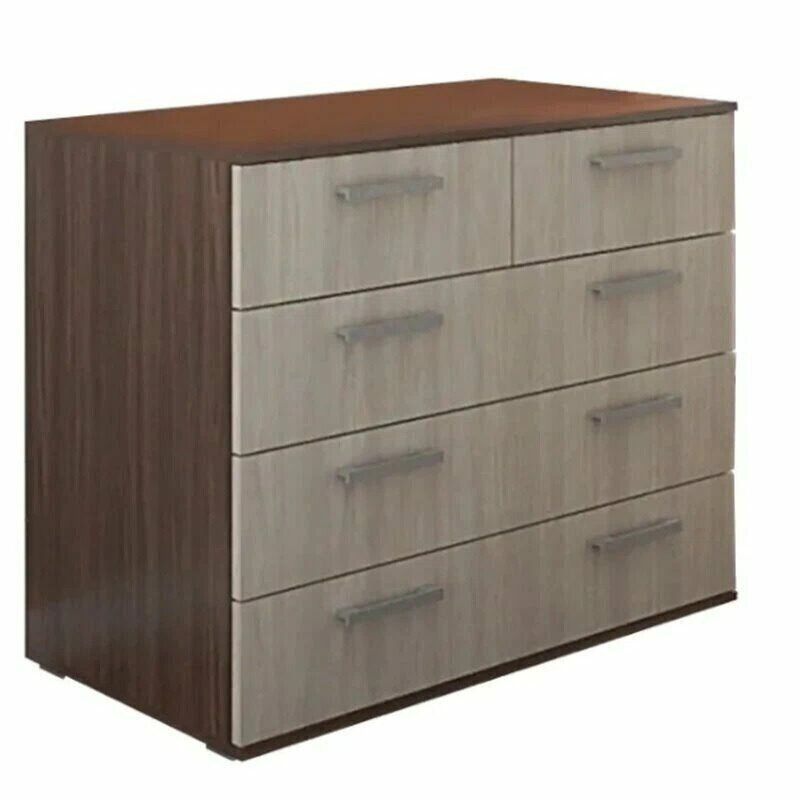 Комод К-5, роликовые направляющие, 5 ящиков, шимо тёмный - шимо светлый (800х460х830)