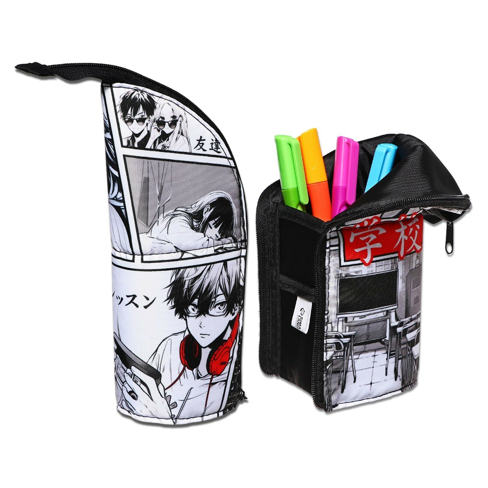 Пенал школьный, тубус, 8.5 × 21 × 6.5 см, «Аниме», для детей
