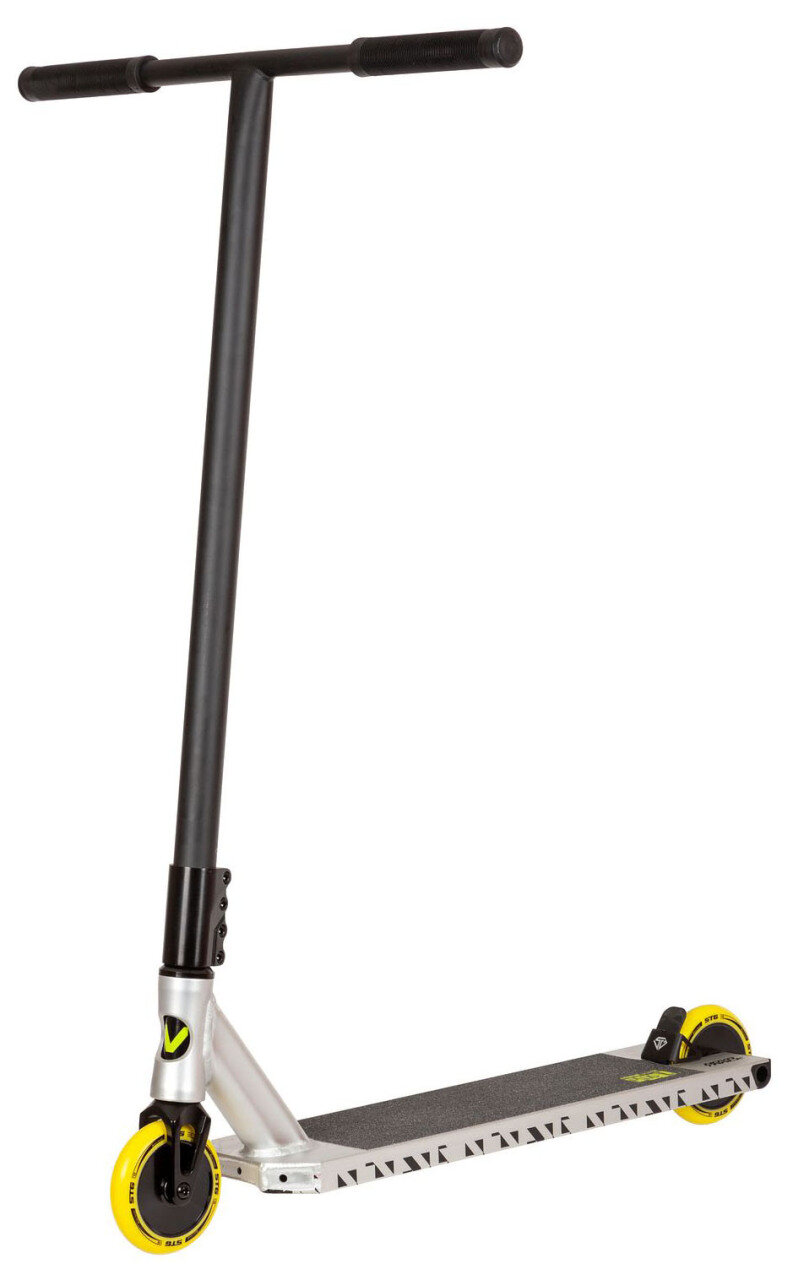 Самокат Novatrack Pixel'90 S3 110A 2.0 (2024) Черно-серебристо-желтый