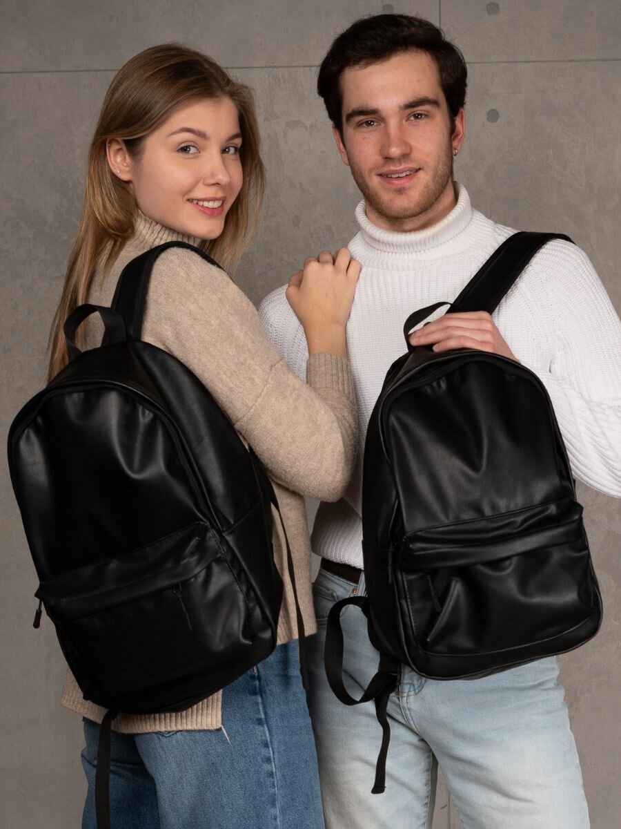 Рюкзак мужской кожаный TS женский городской для ноутбука