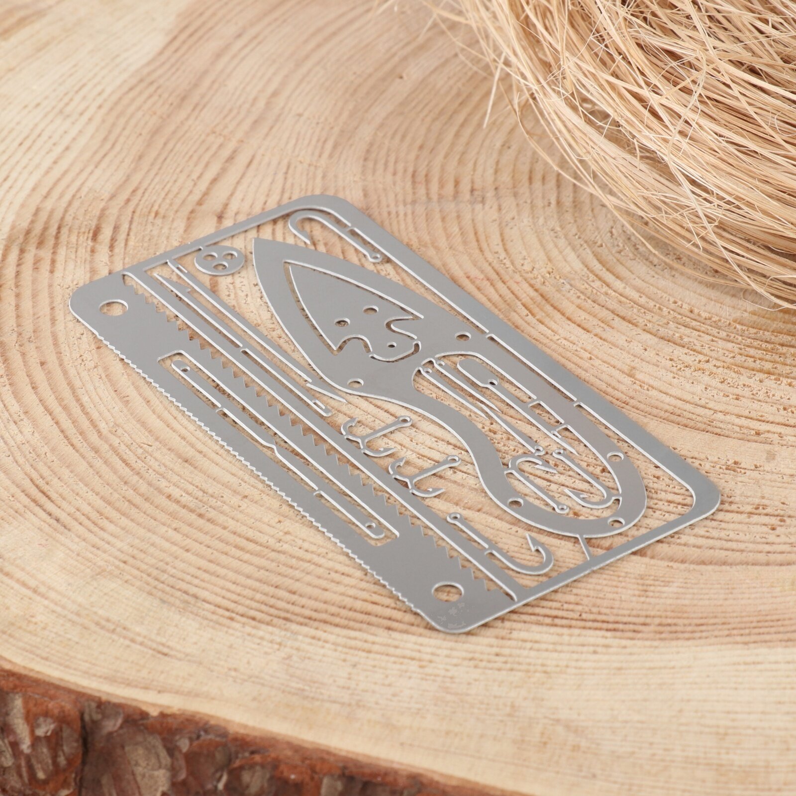 Карта для выживания 17 в 1, многофункциональная, рыболовная, нержавеющая сталь