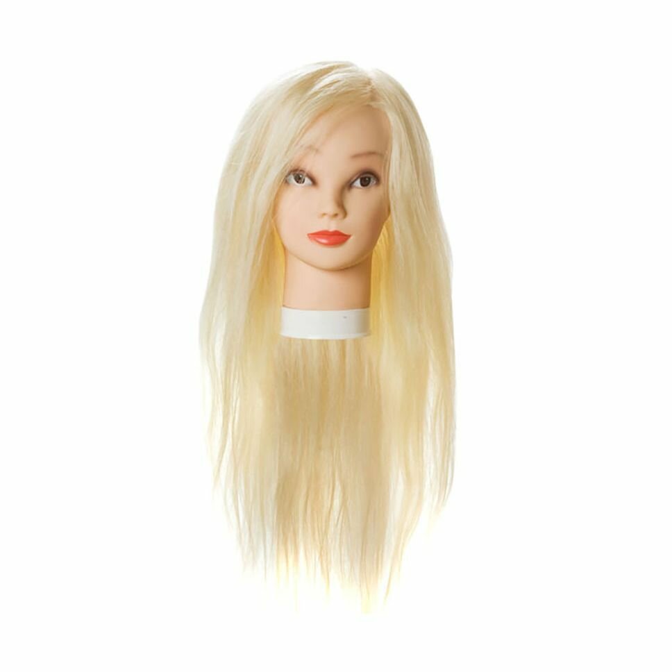 Парикмахерский манекен учебный, блондин, 50-60 см.