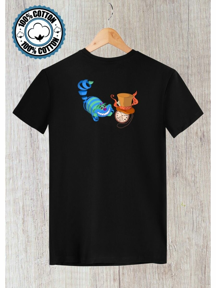 Футболка кот из сказки алиса в стране чудес