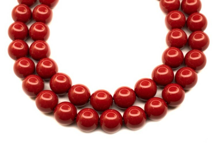 Жемчуг Preciosa Maxima, цвет cranberry, 10мм, 704-215, 5шт