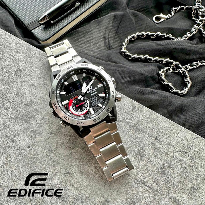 Наручные часы CASIO Edifice, черный, серебряный — фото 1