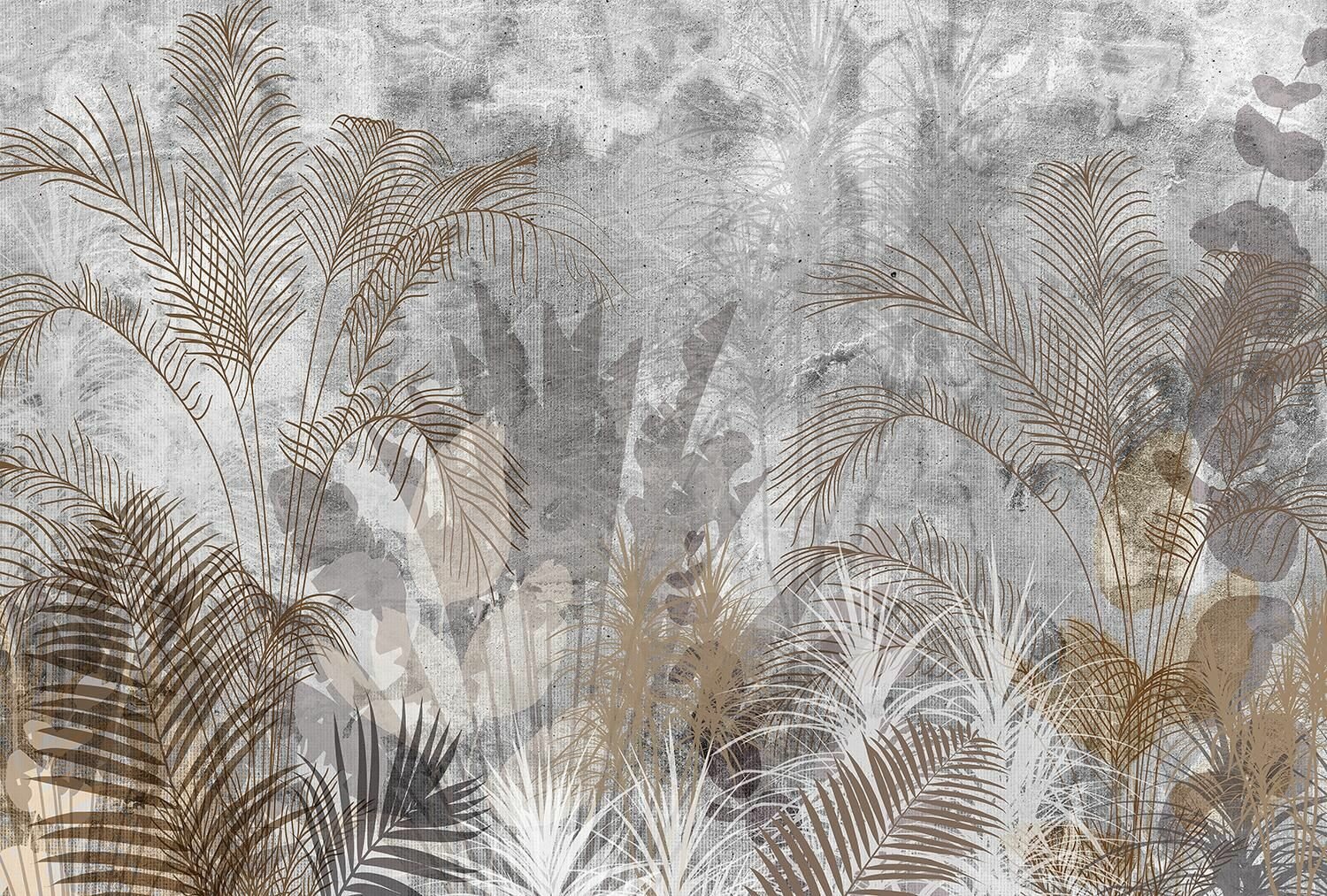 Фотообои/F коллекцияF-244 Бетонная стена с листьями 400х270-1Divino