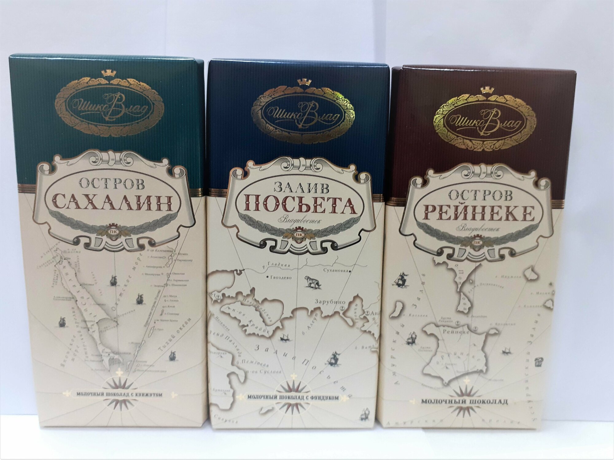 Набор молочного шоколада Приморский кондитер/ассорти/3штх160гр, итого 480гр