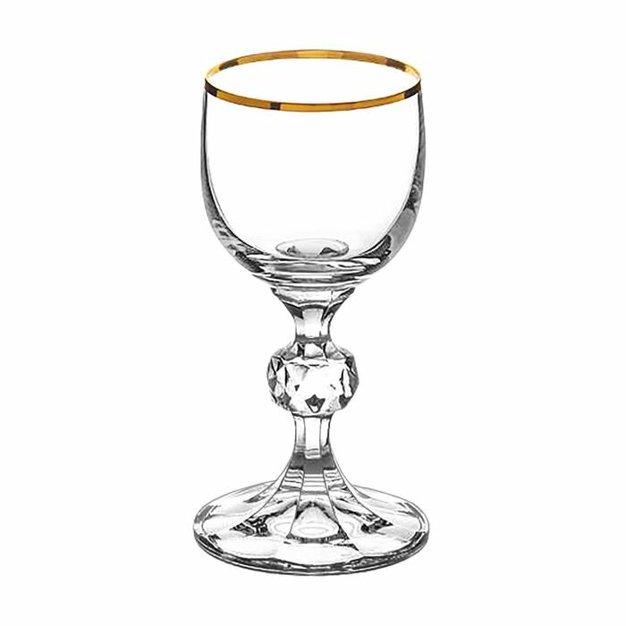 Набор бокалов для ликера "Клаудия / Sterna" Bohemia 50 мл. / 6 шт. золотая отводка