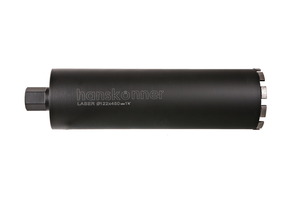 Коронка алмазная по железобетону 122 мм, Hanskonner H1055-11-122