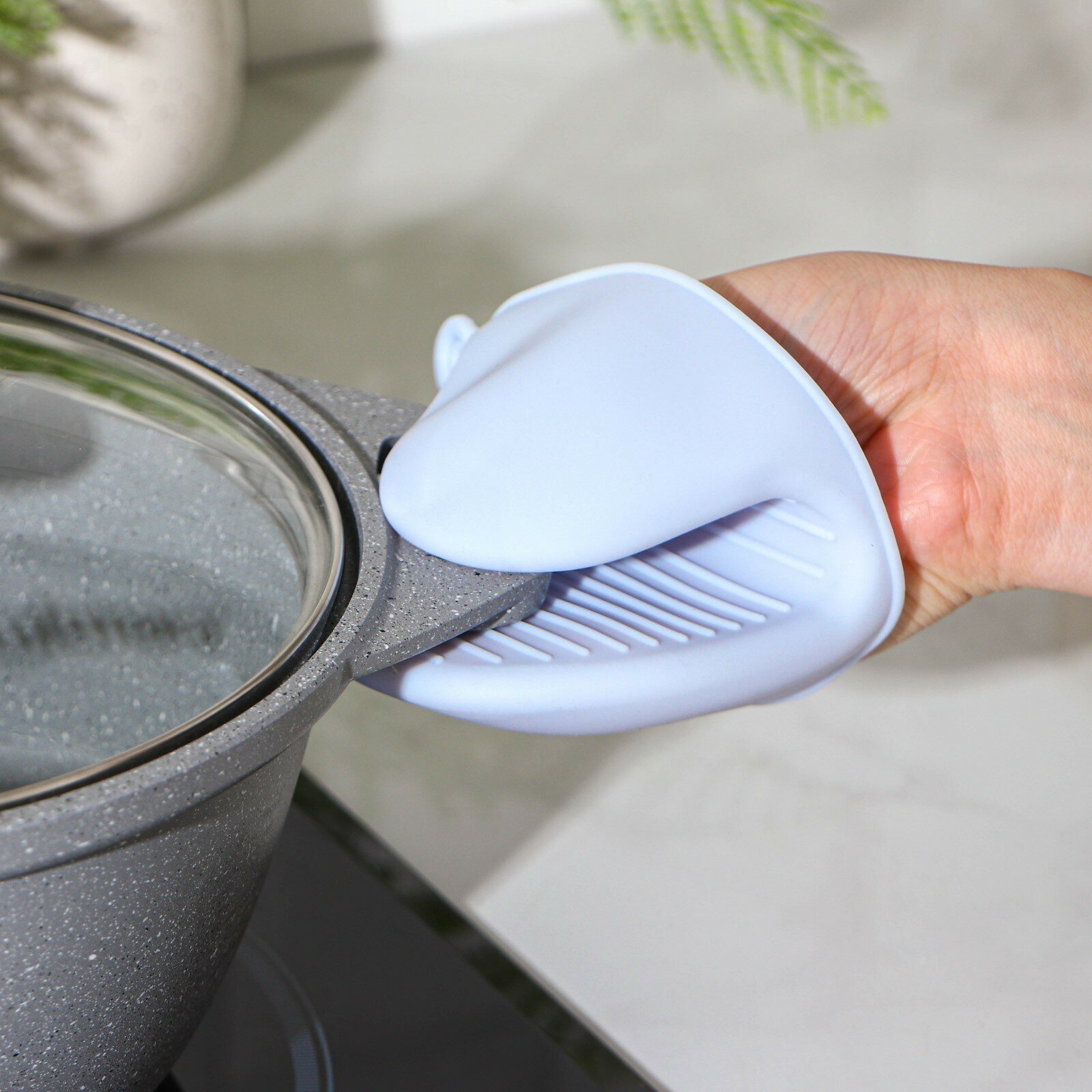 Прихватка для горячего «Ребрис», силикон, 11×8×7 см, микс