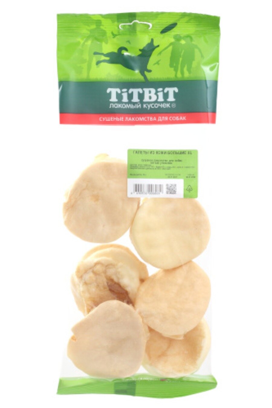 TiTBiT Лакомство для собак Галеты из кожи большие XL