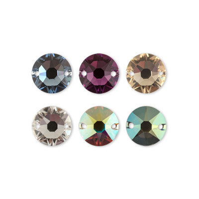 Страз 3288-XD11 цветной 12 мм кристалл в пакете грязно-голубой Denim Blue 266 для бисера