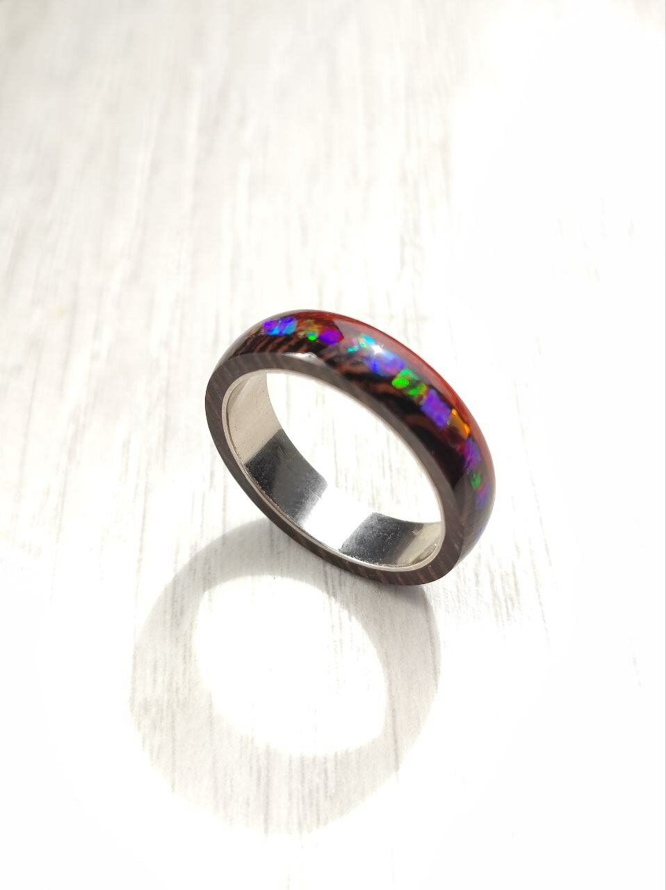 Кольцо, опал синтетический
