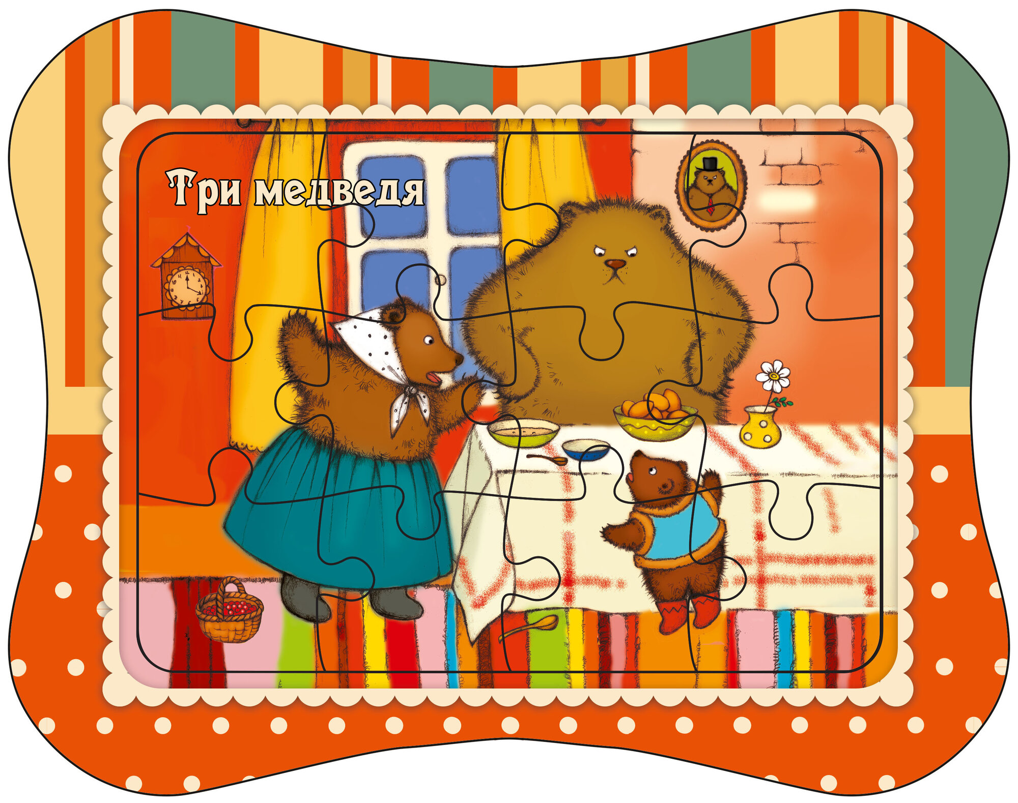 Пазл Три медведя 19х24,5 см 12 элементов