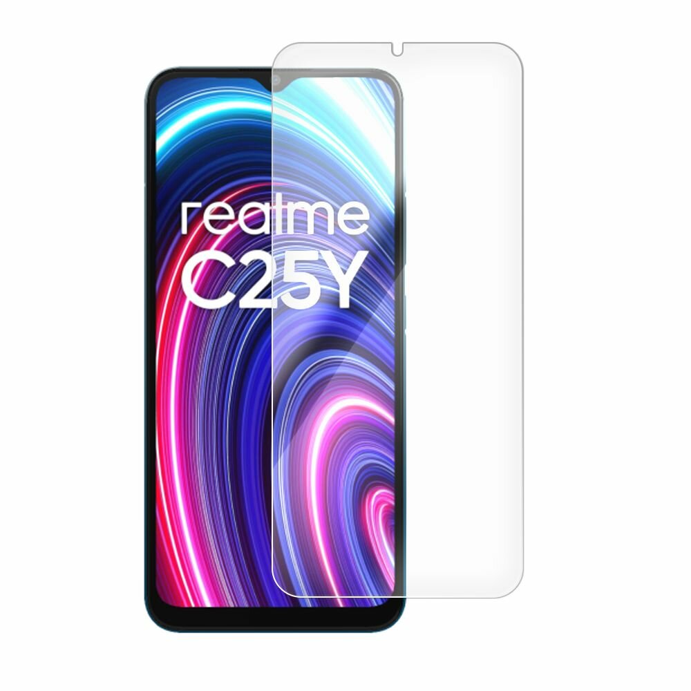 Стекло защитное гибридное Krutoff для Realme C25Y
