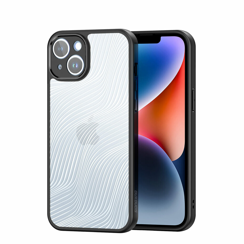 Чехол-накладка Dux Ducis для iPhone 14, Aimo series, акриловый с черным бортом и защитой камеры
