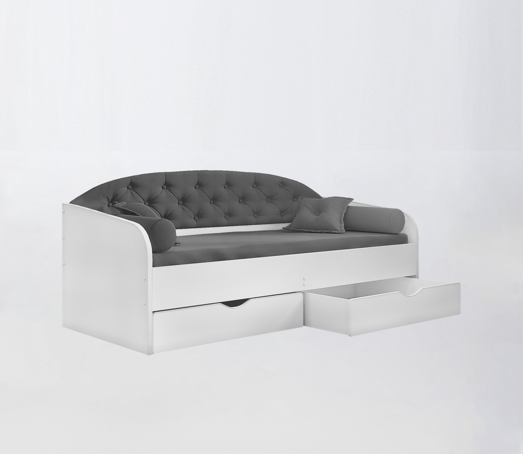 Matrix декоративный чехол на матрас на резинке 80 х 190см, цвет серый