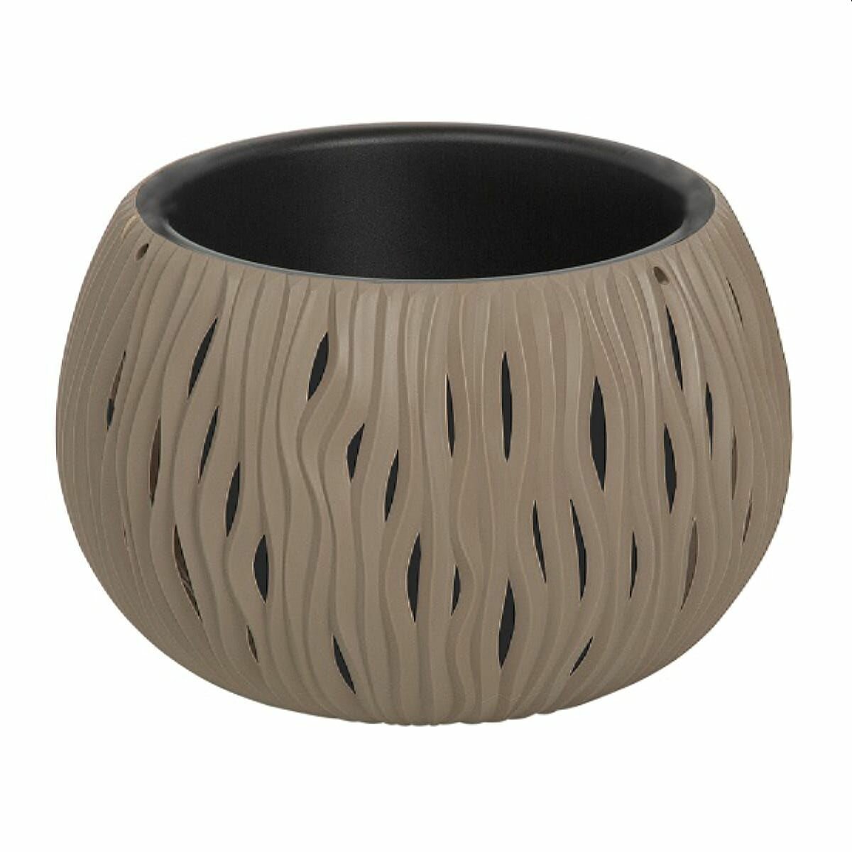 Кашпо для цветов напольное уличное садовое и комнатное, горшок для фикуса суккулентов орхидеи 3.9 л, вазон для кактуса на балкон большой пластиковый с декоративной подставкой