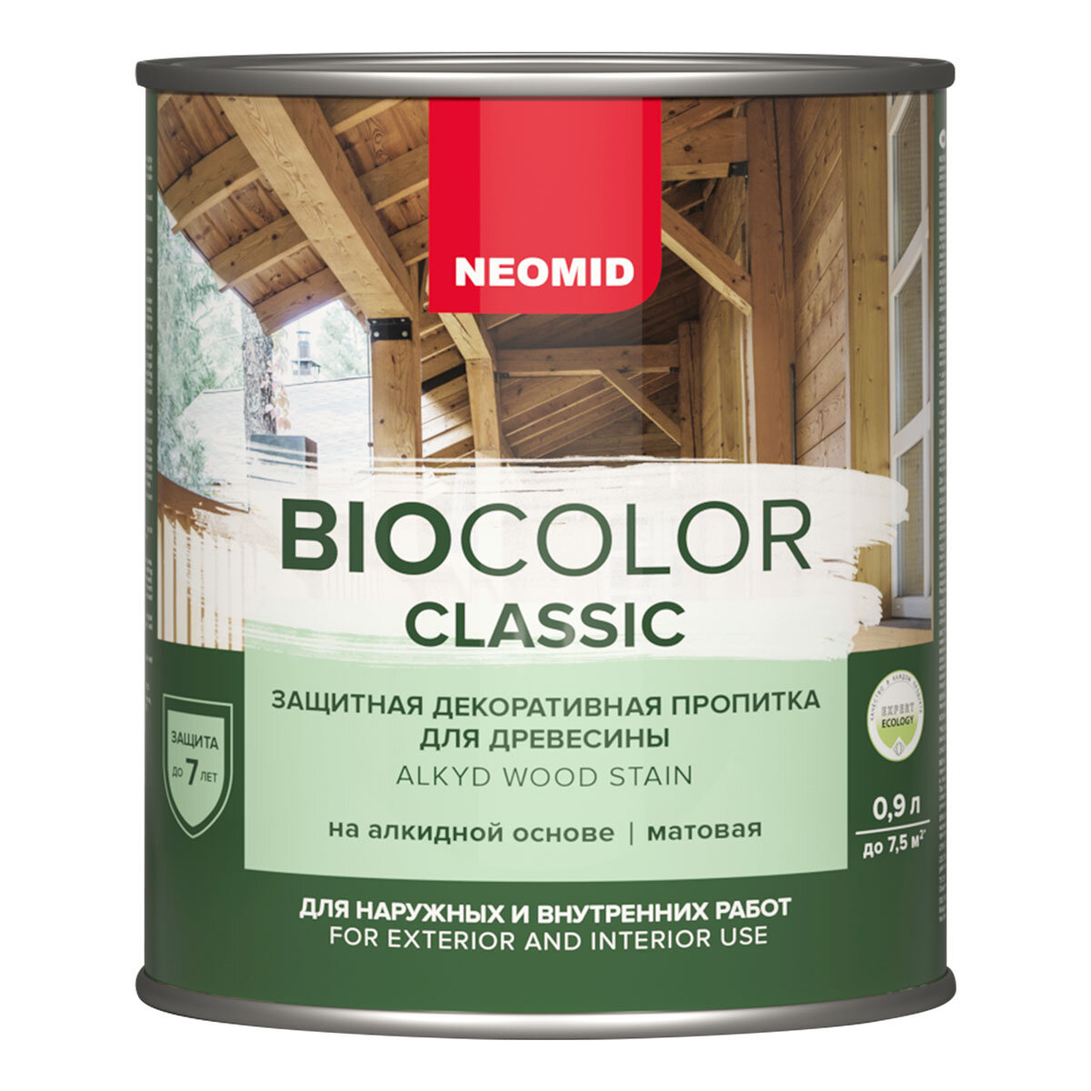 Декоративная пропитка NEOMID BIO COLOR CLASSIC на алкидной основе, сосна 0,9л
