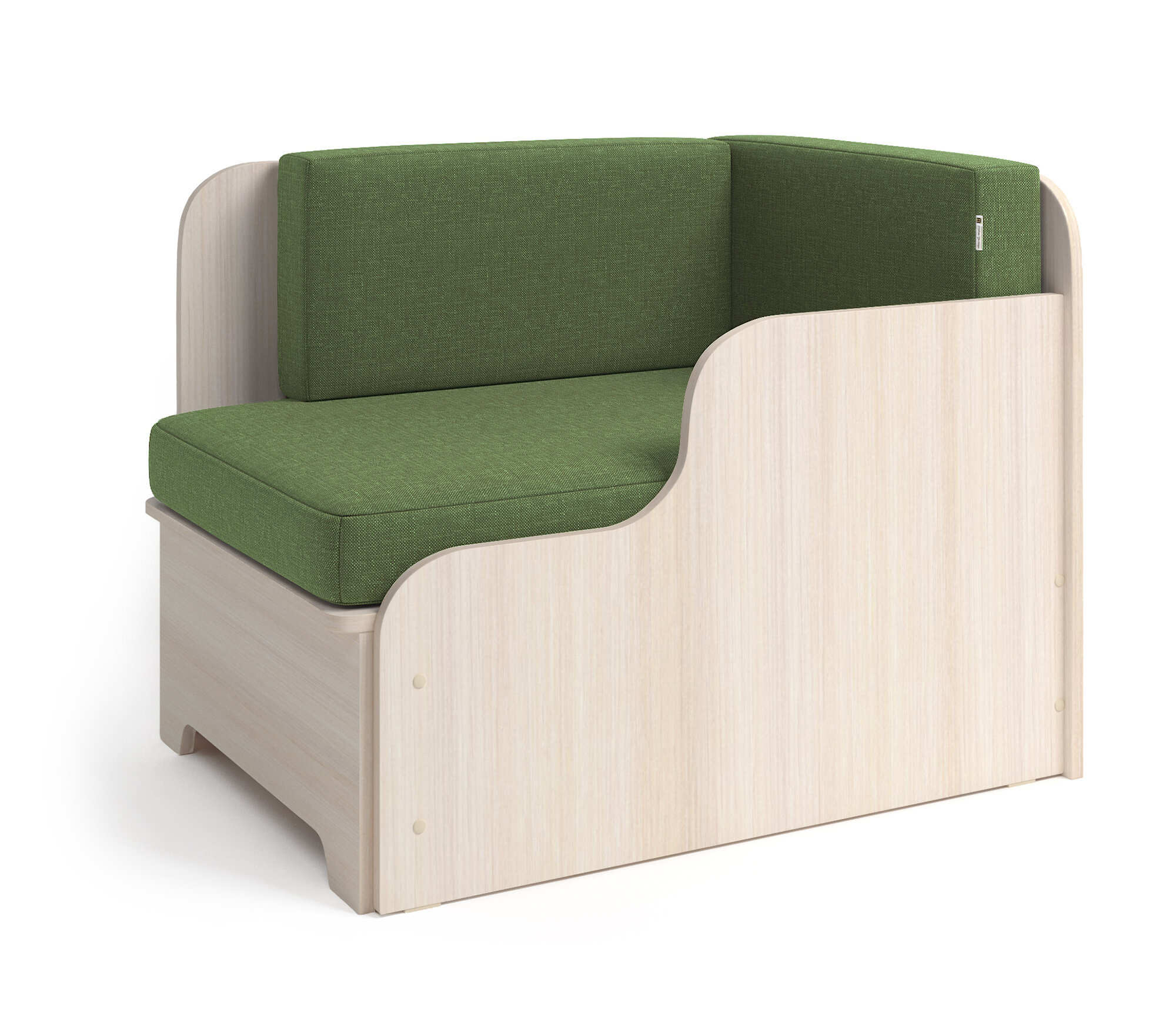 Диван кушетка Мелодия правый зеленый