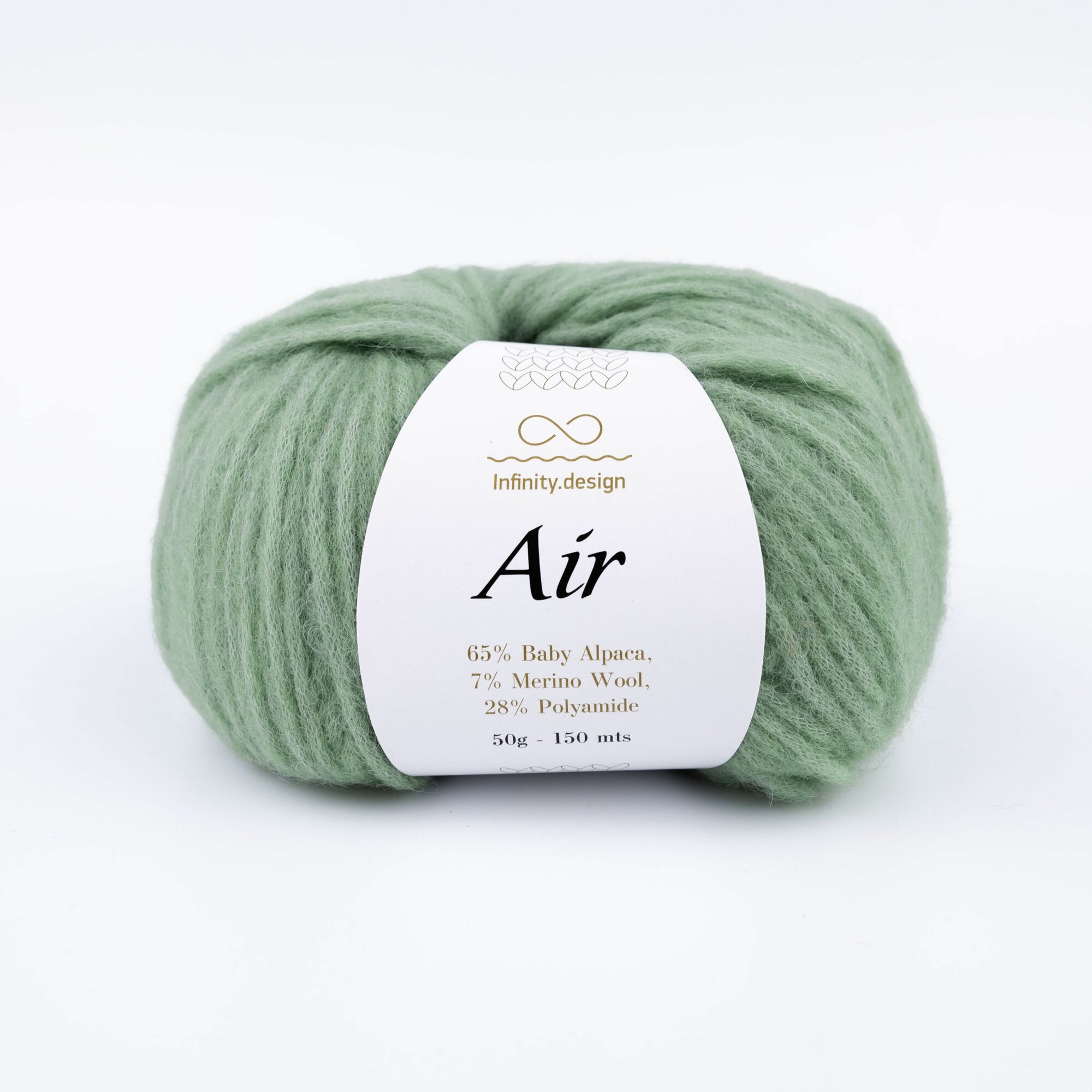 Пряжа INFINITY Air 9052 (1 моток), 65% бэби альпака, 7% мериносовая шерсть, 28% полиамид, 50г, 150м