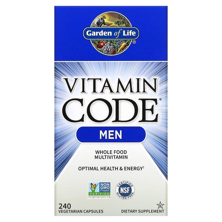 Garden of Life, Vitamin Code MEN, Мультивитамины для мужчин, 240 капсул
