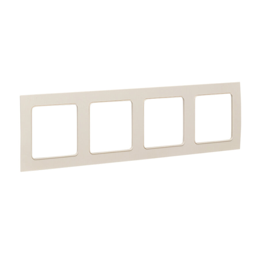 Рамка EKF PROxima 4-местная Стокгольм белая 295 × 82 × 8 мм