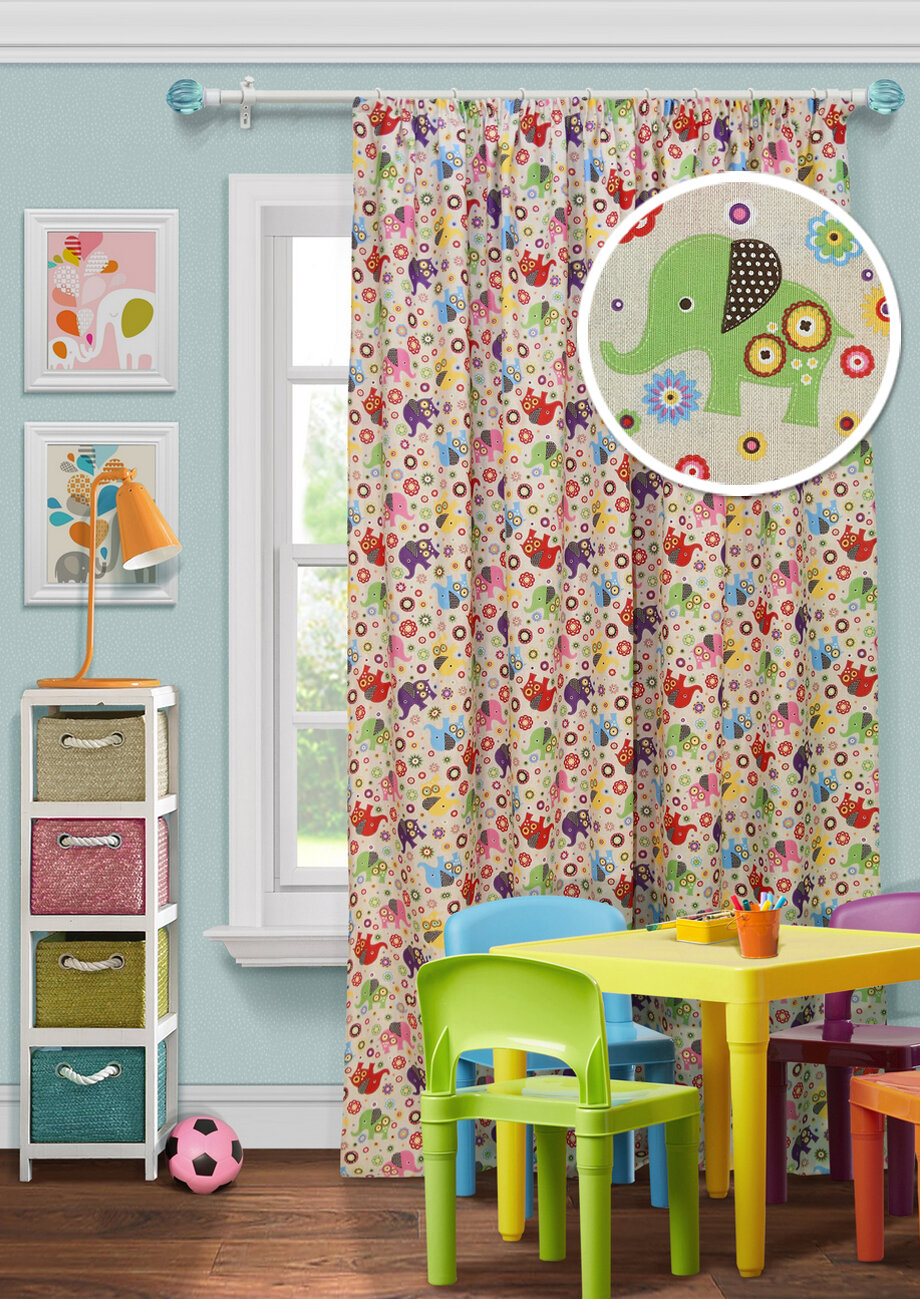 Штора Kauffort "Elefante" на тесьме 200х270 см, лонета, мультиколор