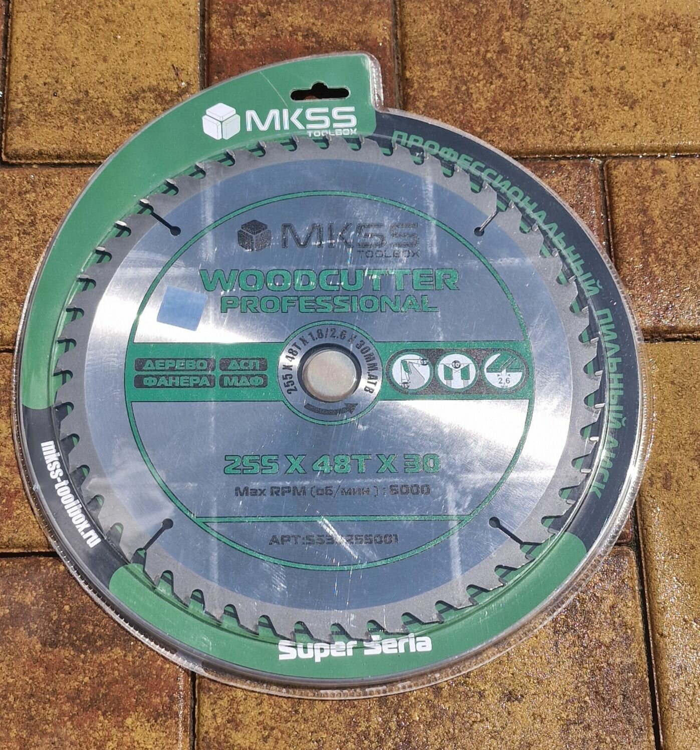 Диск пильный по дереву 255*48Т*1,8/2,6*30мм WOODCUTTER PROFESSIONAL MKSS