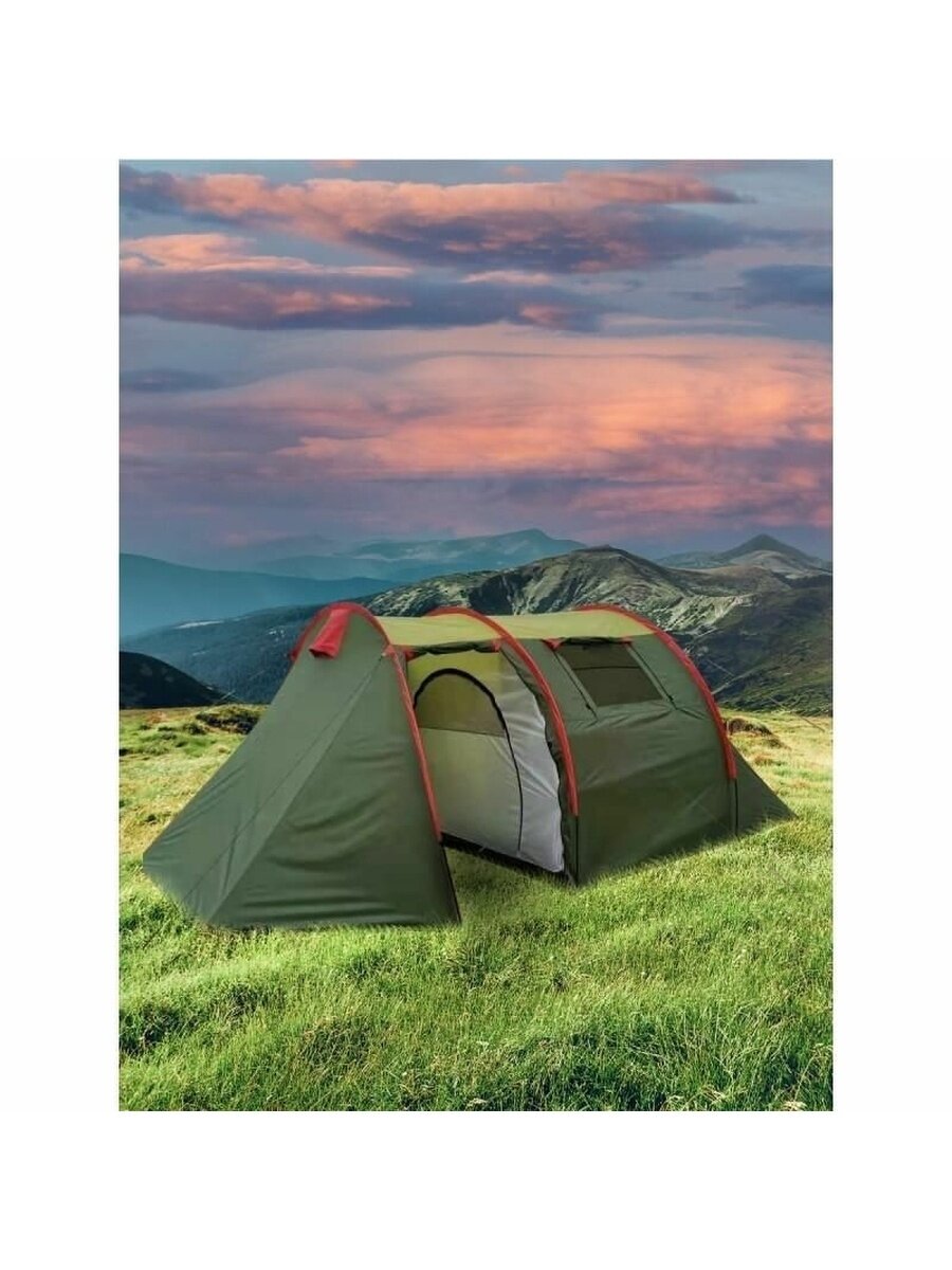 OLYMP CAMPING / Палатка туристическая / Палатка 3 местная / Палатка 3 местная с тамбуром / Палатка кемпинговая