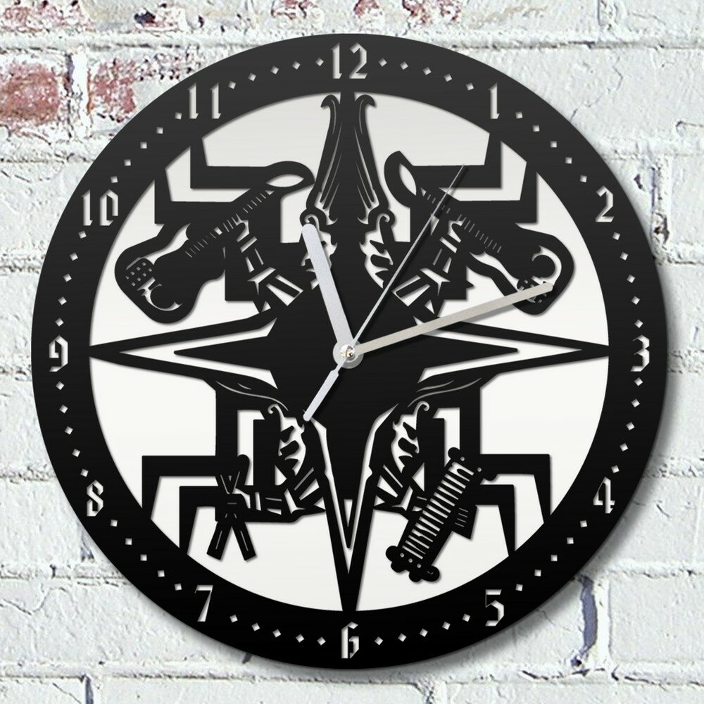 Настенные деревянные бесшумные часы музыка Caifanes (готик рок, пост панк, Мексика) - 5100