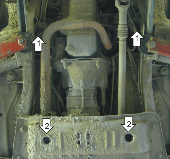 Защита картера Двигателя, КПП. 3 мм, Сталь. для Jeep Wrangler 1996-2008 MOTODOR.15201
