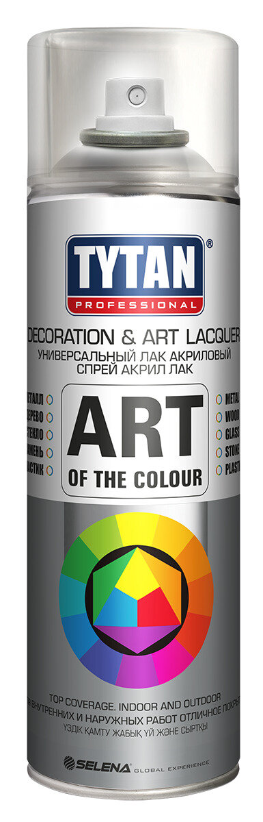 Аэрозольный лак Tytan Professional Art Of The Colour бесцветный глянец 400 мл