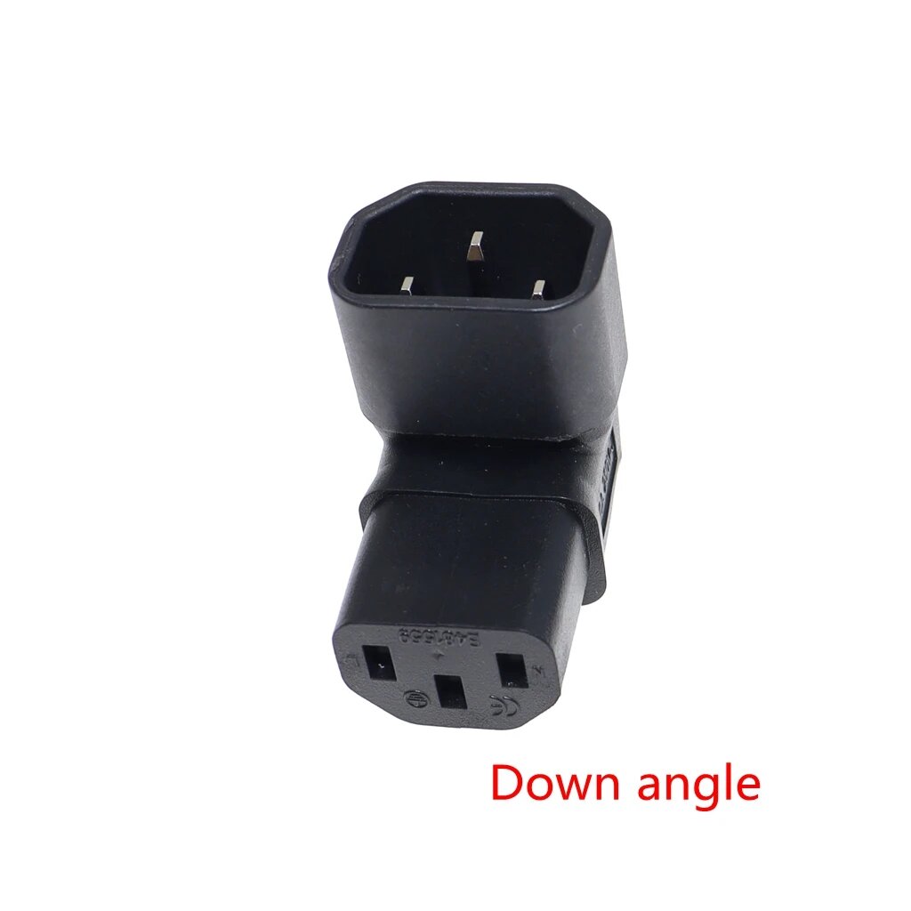 Угловой адаптер питания IEC60320 C13-C14, Down Adapter