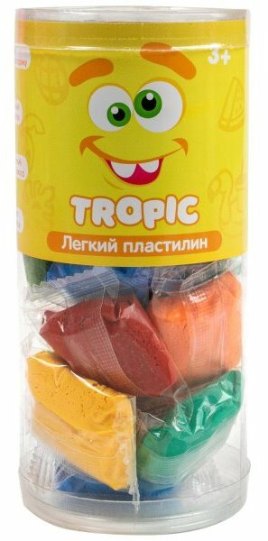 Легкий пластилин, ТМ Crazy Clay, набор "Tropic" mini