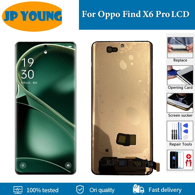 6,82 "оригинальный AMOLED для Oppo Find X6 Pro LCD PGEM110 PGEM10 дисплей сенсорный экран дигитайзер для Oppo Find X6Pro Замена ЖК-дисплея X6pro no Frame