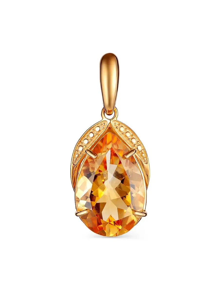 Подвеска, красное золото, 585 проба, бриллиант