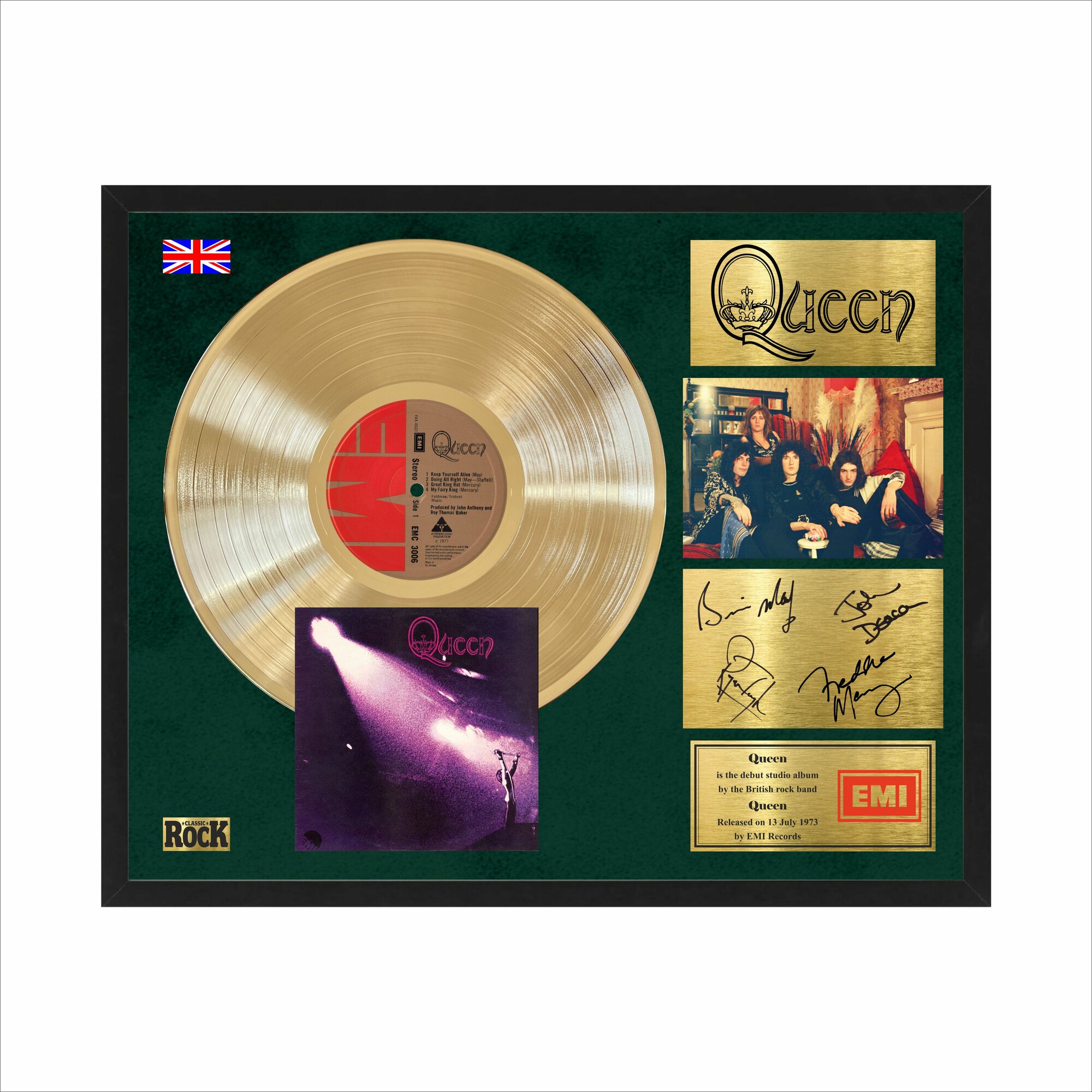 Картина с золотым диском Queen