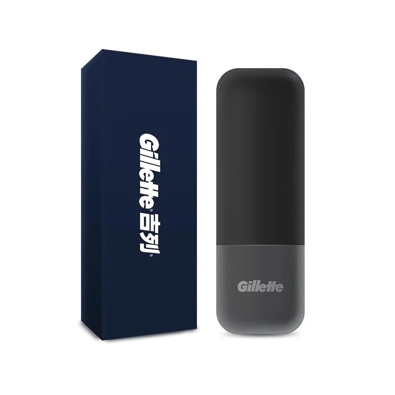 Брендовый черный чехол для бритвы Gillette, магнитный дорожный чехол, совместимый с Fusion/Magnetic/Match/Vector 3, серия