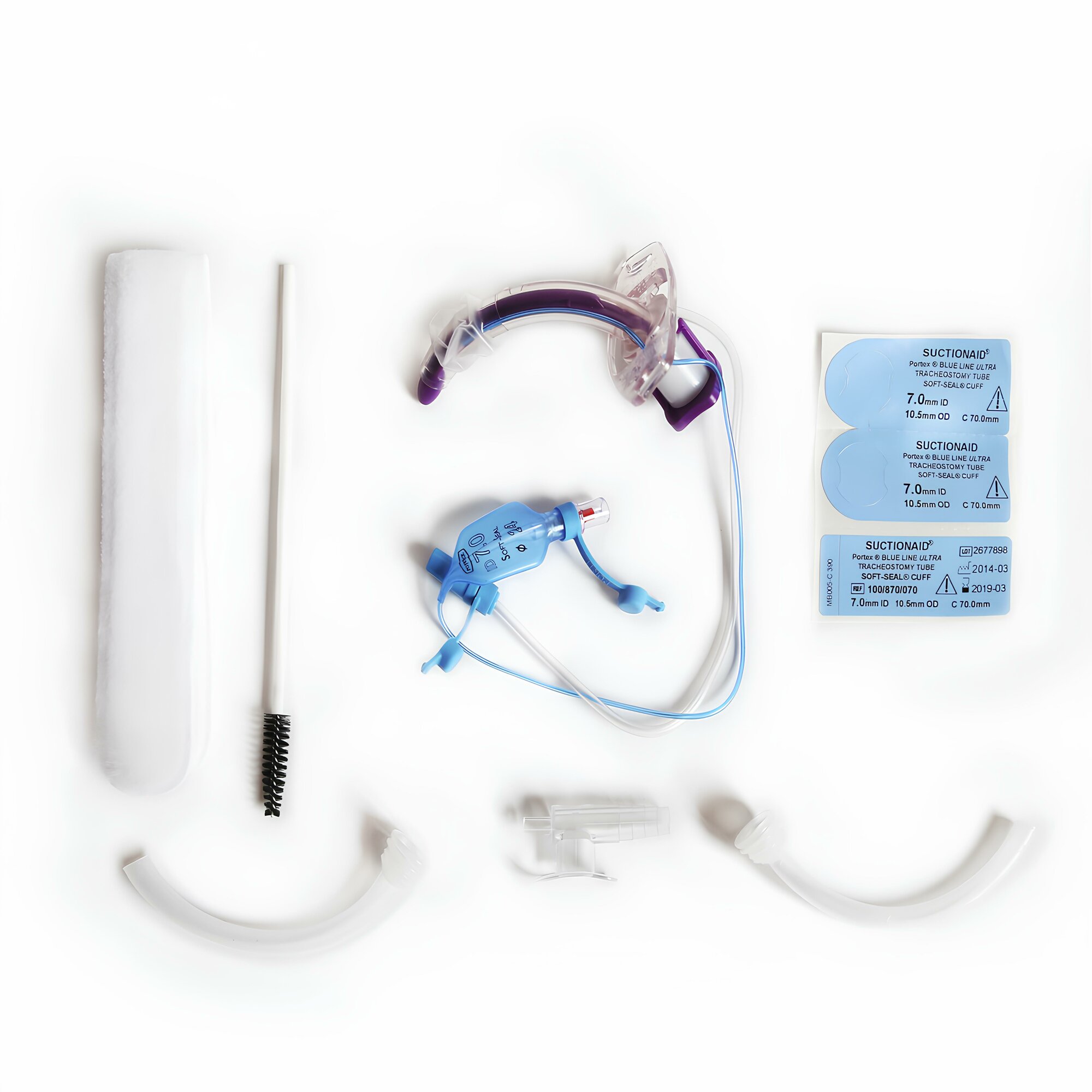 Трахеостомическая трубка Blue Line Ultra с манжетой, каналом санации и комплектом внутренних канюль, размер 9.0 (100/870/090CZ)