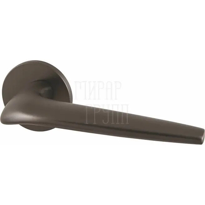 Дверная ручка Armadillo на круглой розетке "TWIN" URS вороненый никель