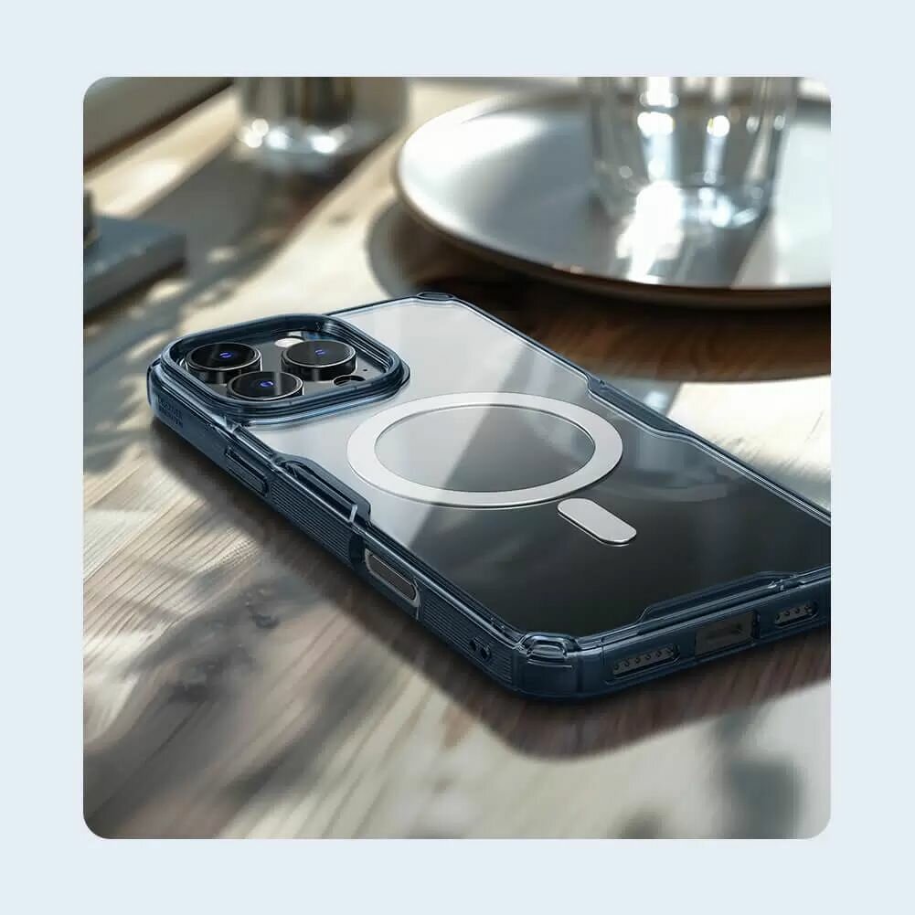 Чехол Nillkin Nature TPU Pro Magnetic Case, Blue, (iPhone16 Pro Max)