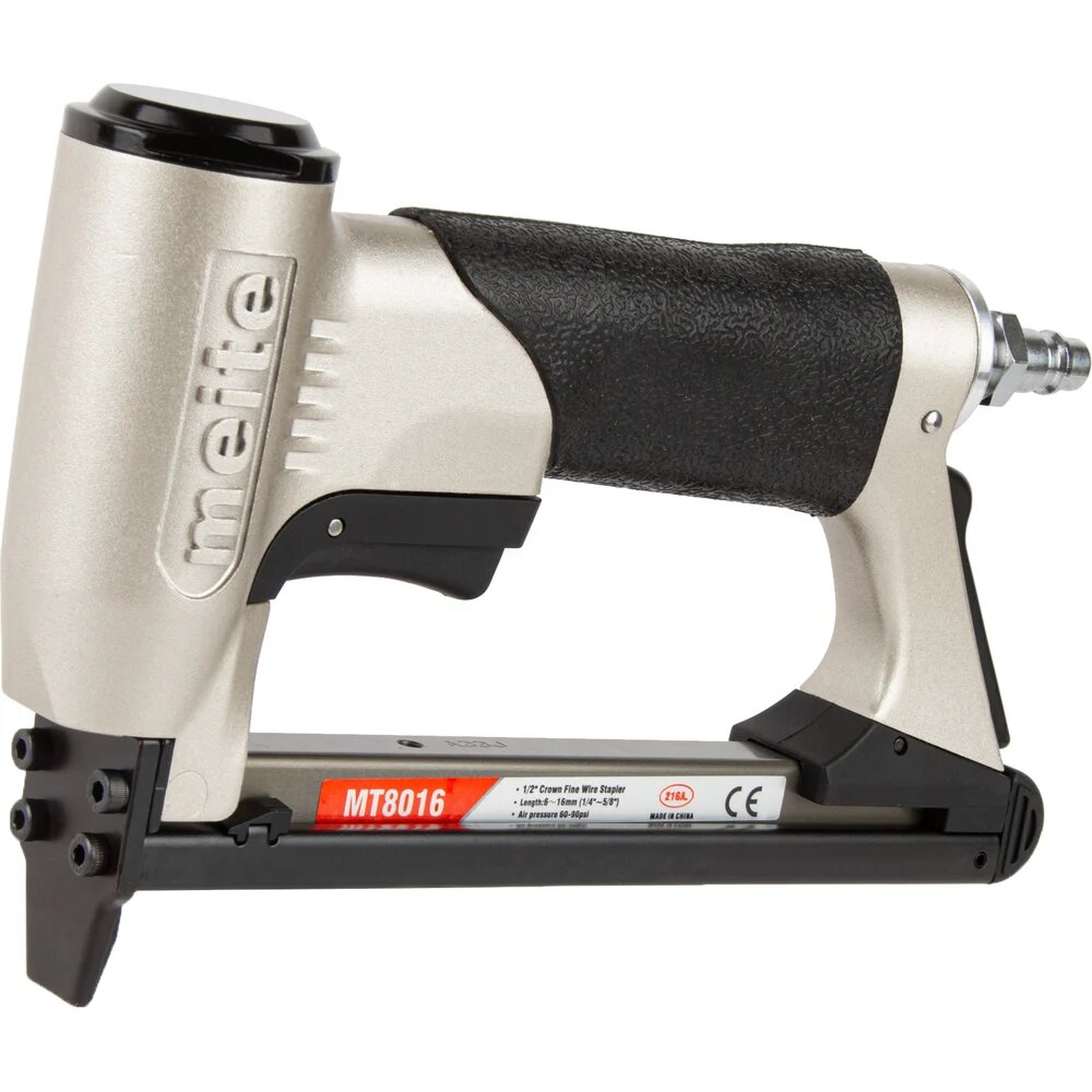 Скобозабивной обивочный пневмоинструмент MEITE MT8016 GBA33J00302, белый, 6 мм, 16 мм