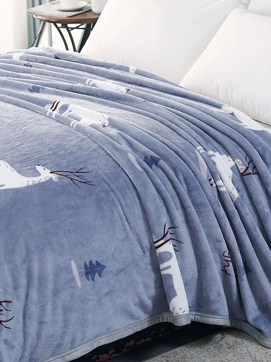 Плед 150х200 плюшевый на кровать Lindo