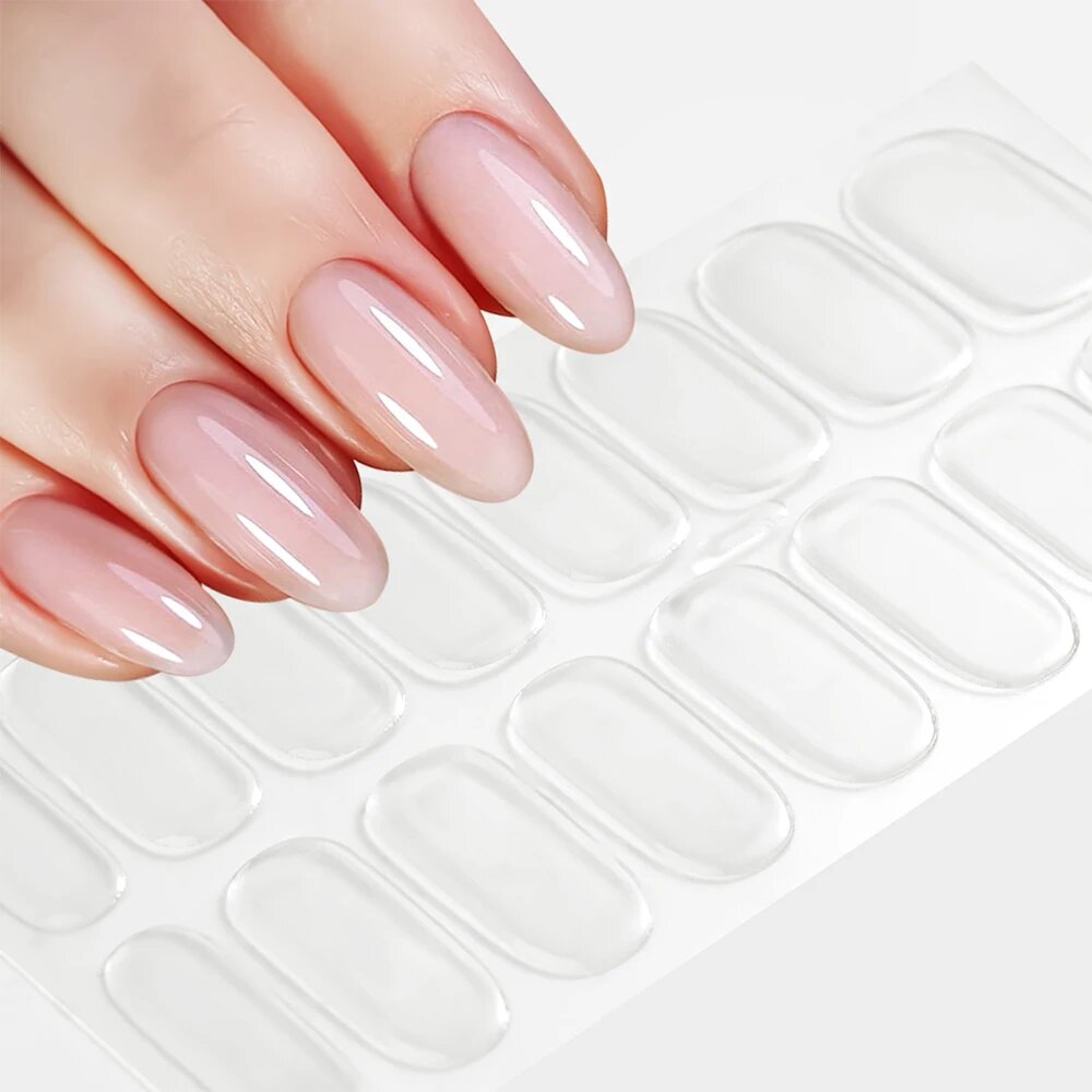 MAFANAILS Прозрачные гелевые наклейки для ногтей 16 шт NK-LTHP-021