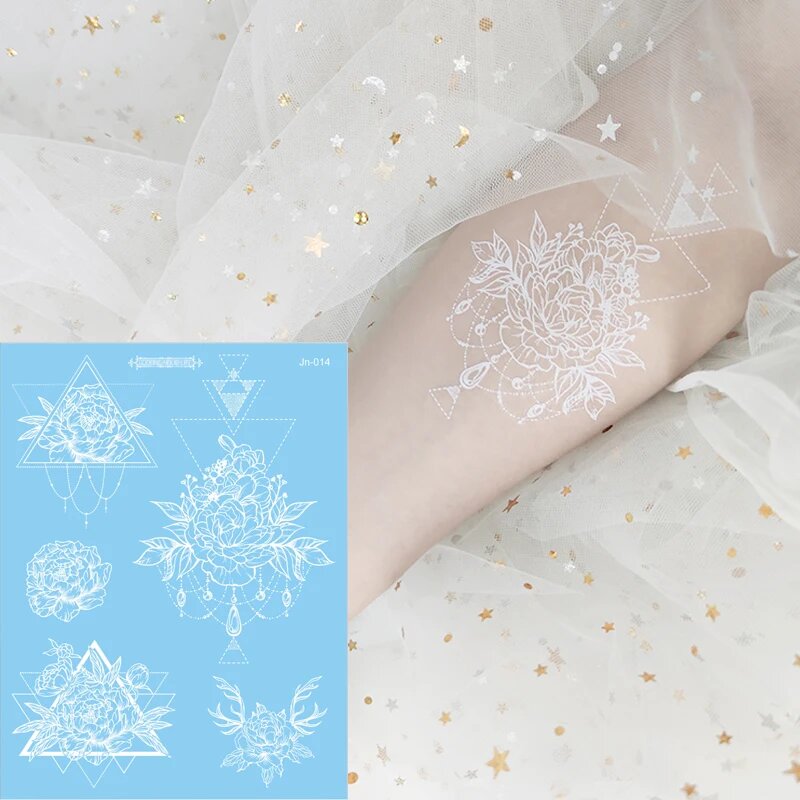 Временные татуировки Tattrendy белые лунные звезды Js14