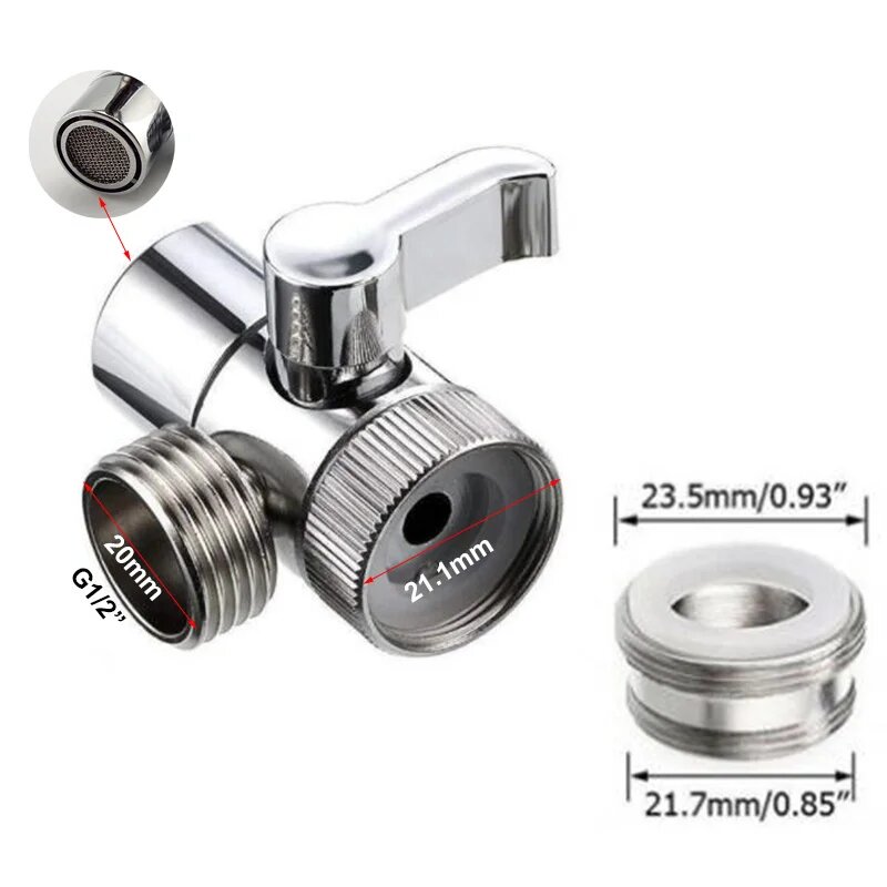 Ручной распылитель для биде, G1/2", хром, 21.1mm, 23.5mm