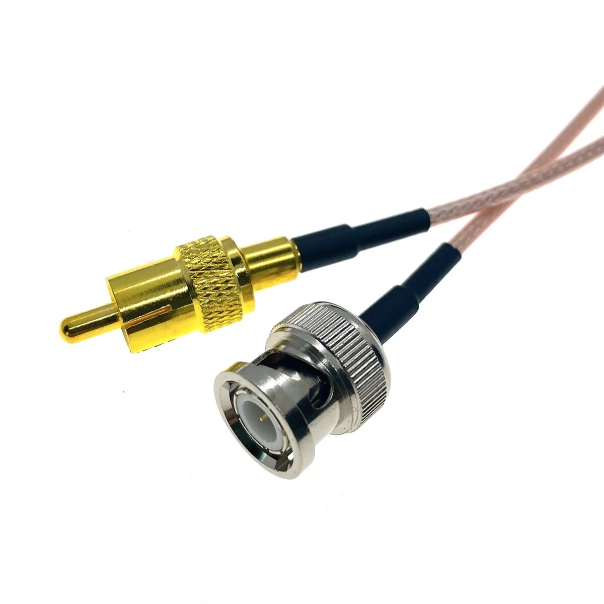 BNC на RCA переходник розового цвета 8inch 20cm